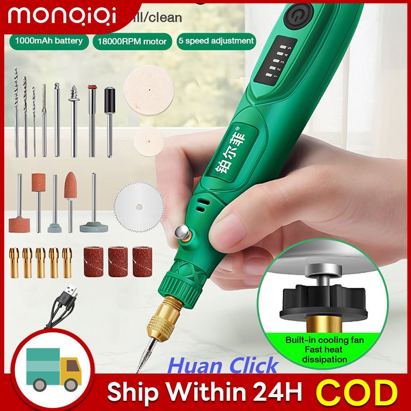 Professional Mini Grinding Set 12V Speed Adjustable Electric Drill 0.5 ...