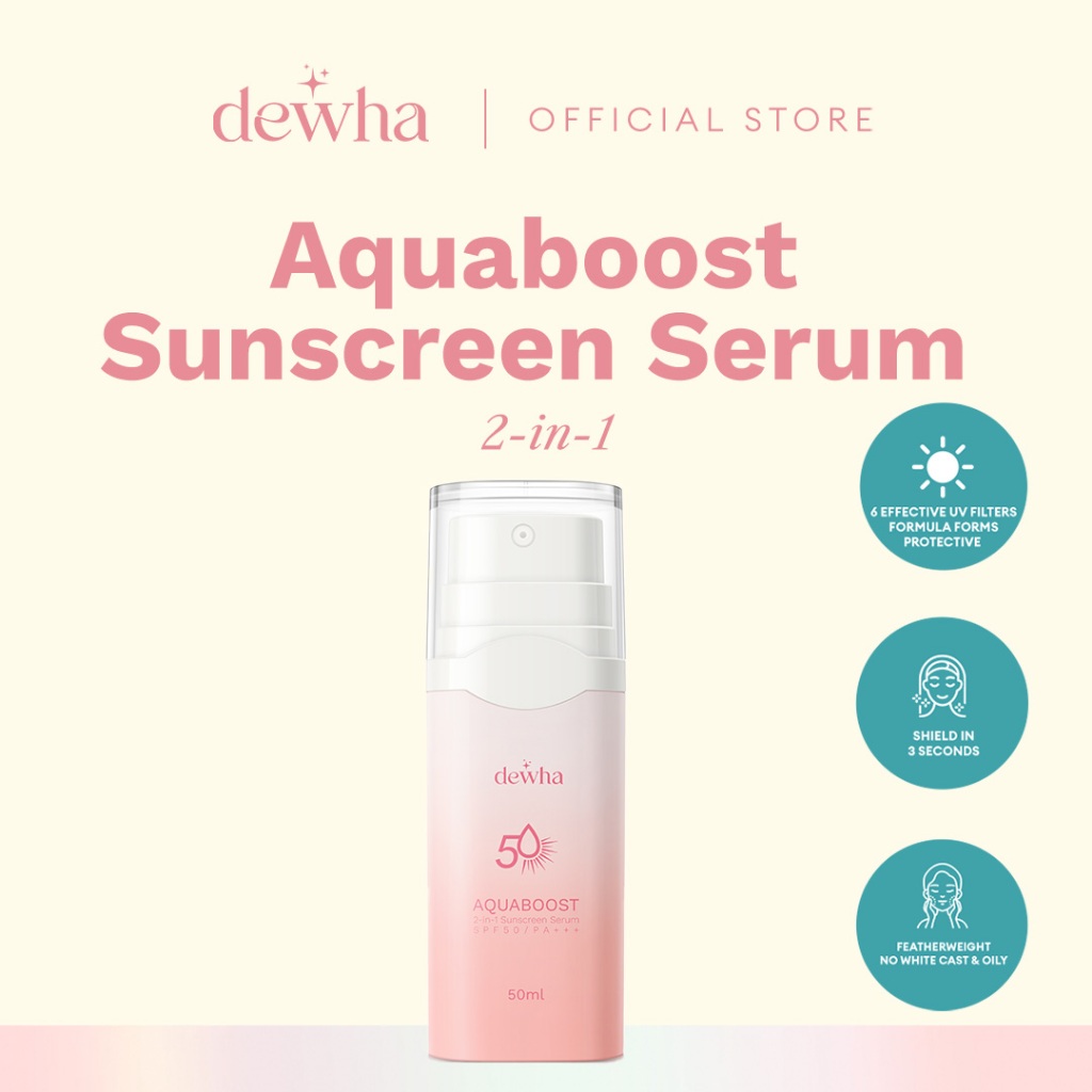 DEWHA AquaBoost 2-in-1 Sunscreen Serum SPF50/PA+++ w/ Niacinamide ...