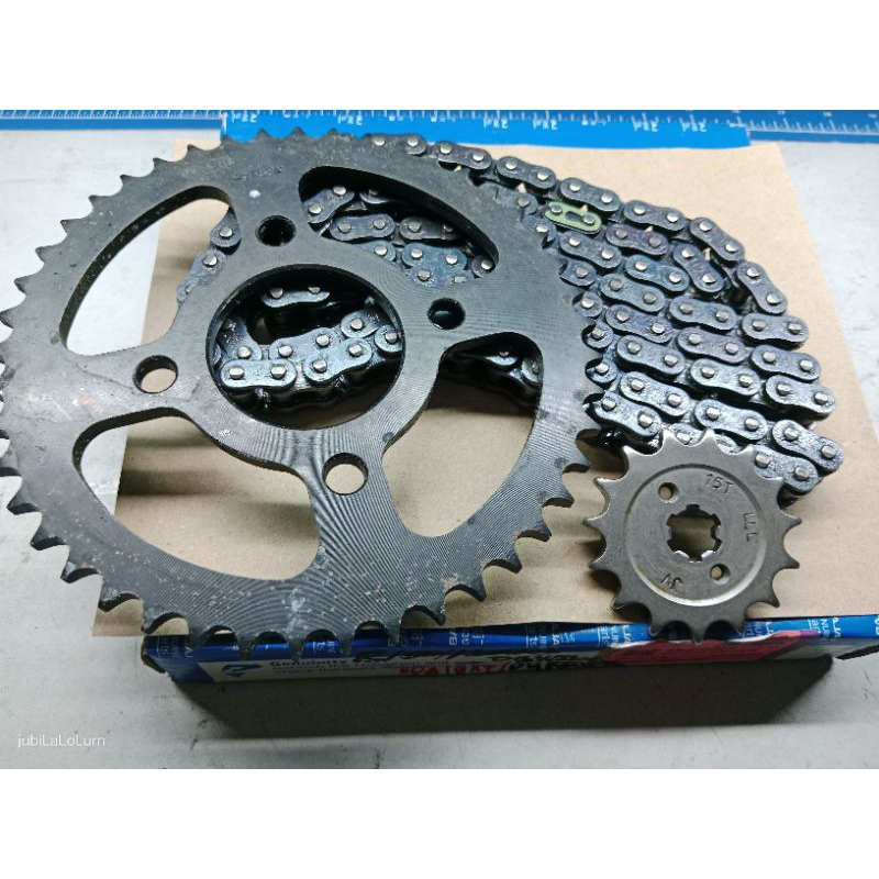 Kawasaki Bajaj Rouser NS150 NS160 Drum Brake Sprocket Chain Set ...