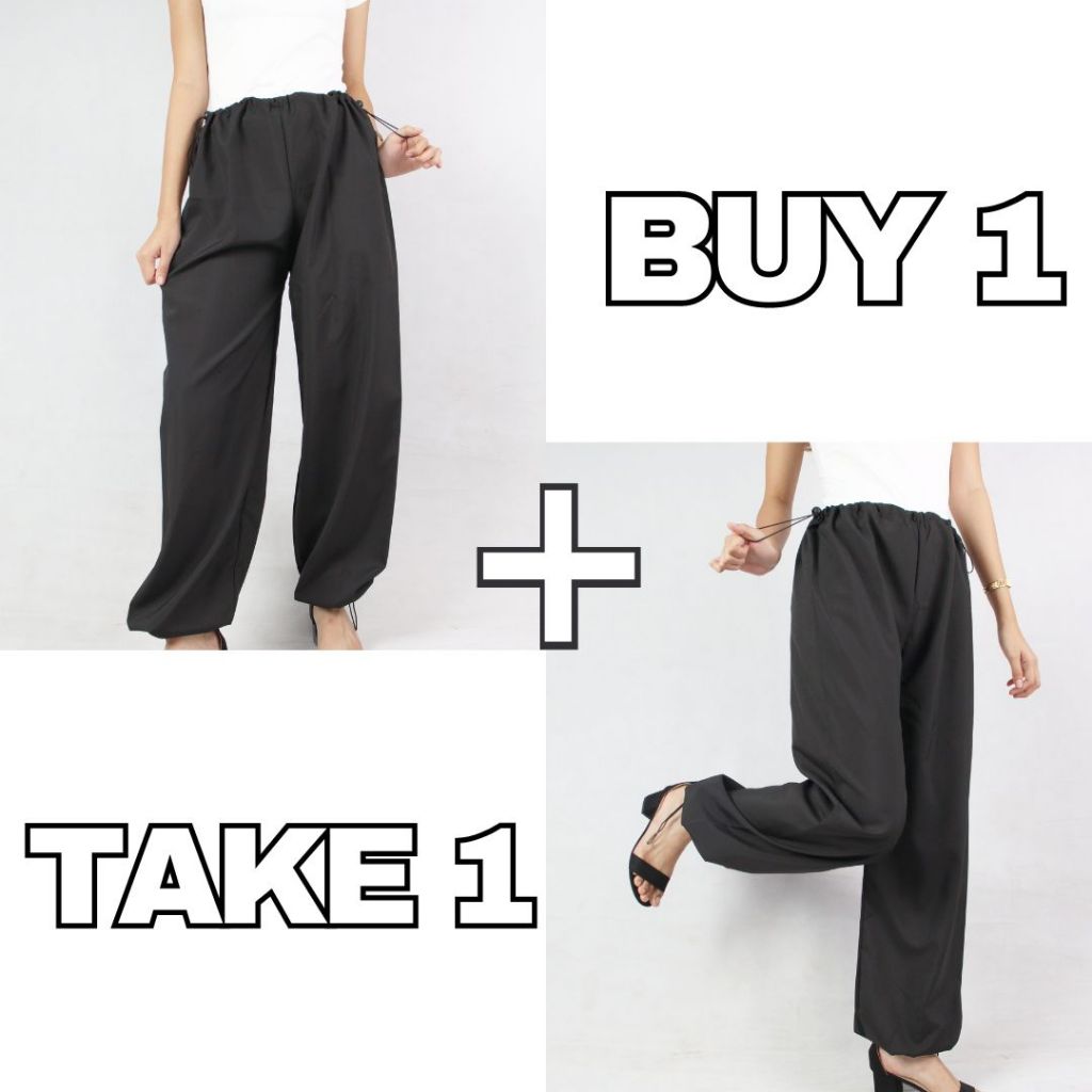 SS BUY 1 TAKE 1 Parachute Pants Swag Jogger with String Taslan Fabric ...