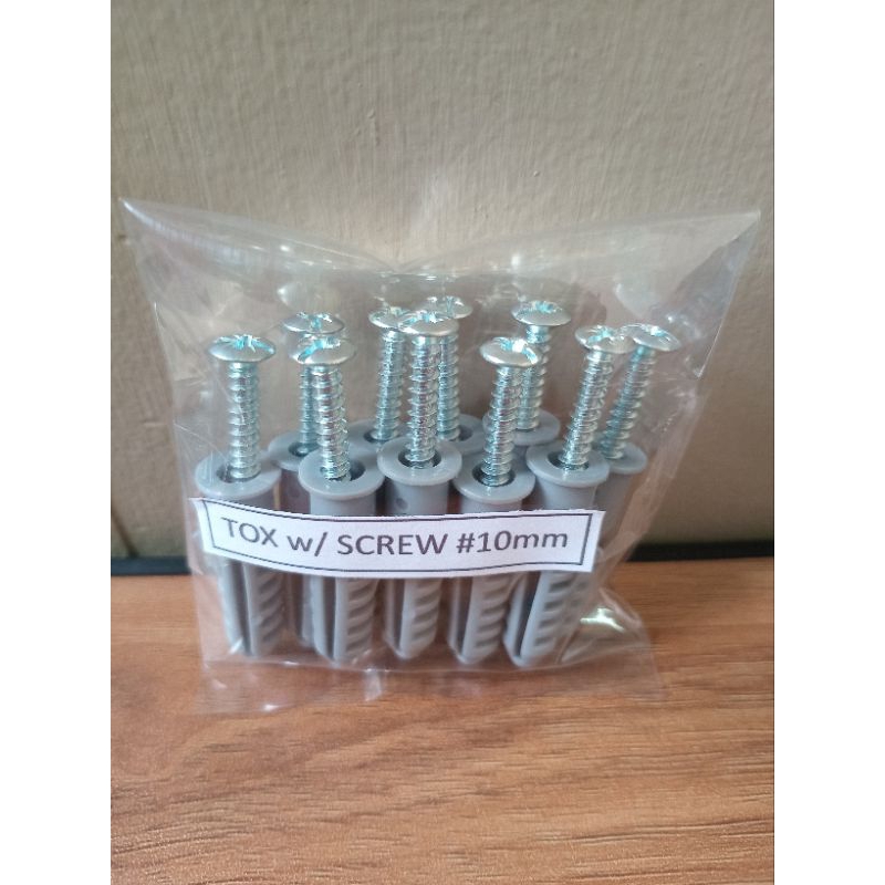 Tox with screws set 10 pieces per pack 10mm | Shopee Philippines
