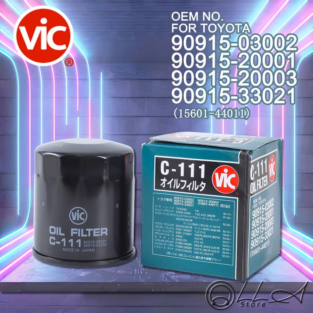 VIC original C-111 oil filter Toyota Revo，Fortuner，Innova，Rav4，Hiace ...