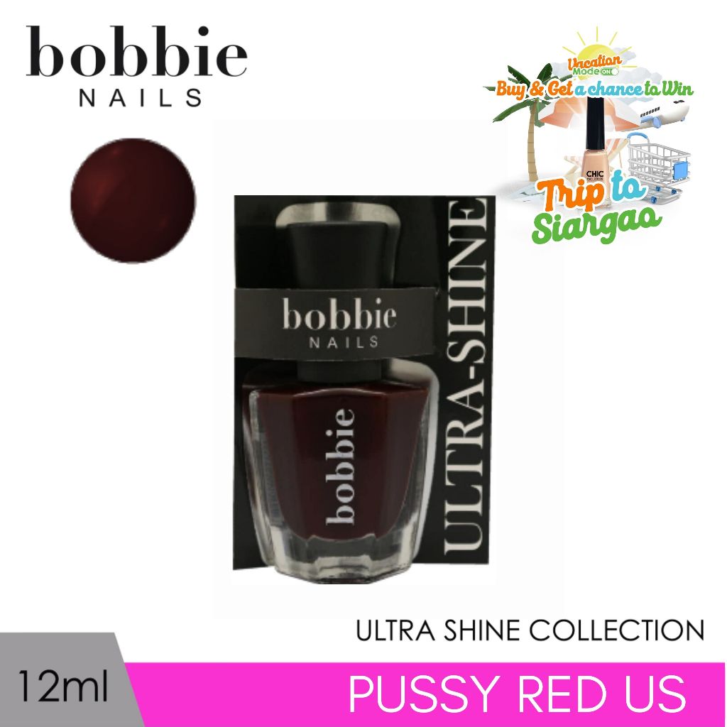 Bobbie Nails 12ml Ultra-Shine Collection in Pus*y Red US | Shopee ...