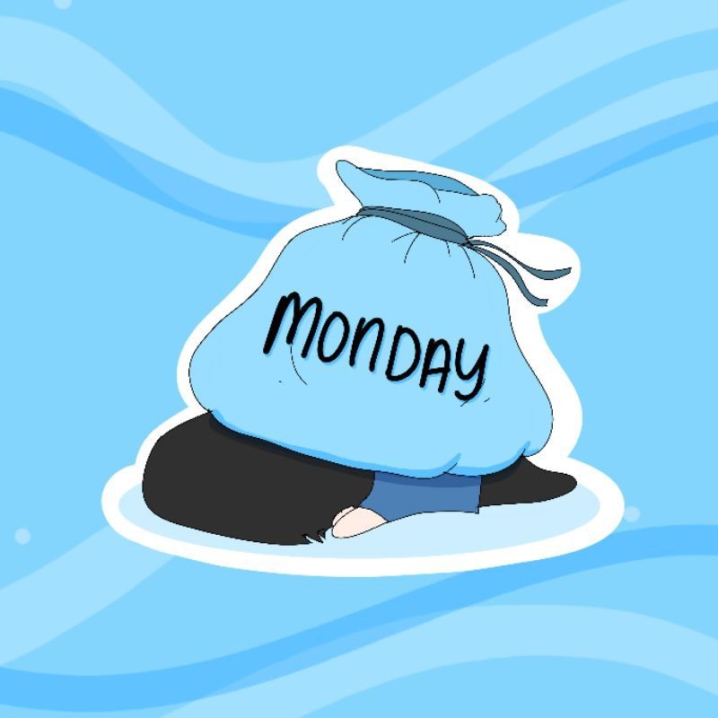 SSKAIT Boy Waterproof funny mood die cut sticker - Monday | Shopee ...