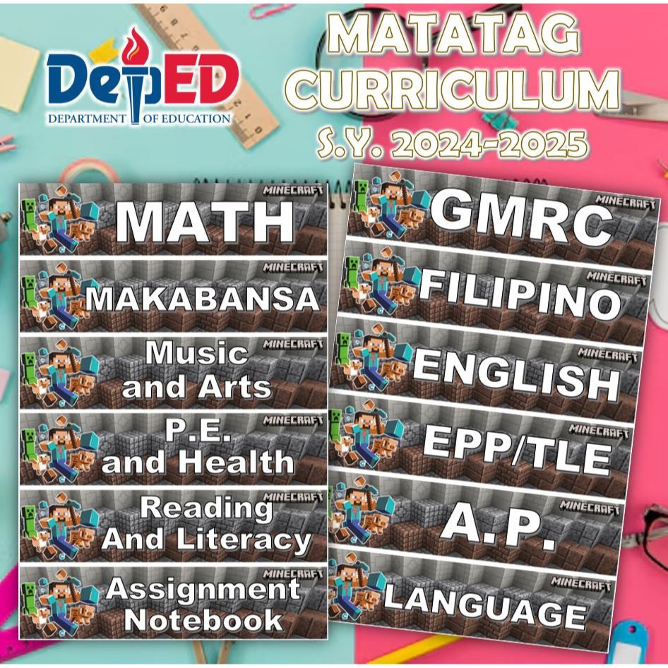 DEPED SY. 2025-2026 CHARACTER SUBJECT MATATAG CURRICULUM STICKER LABEL NOTEBOOK | Shopee Philippines