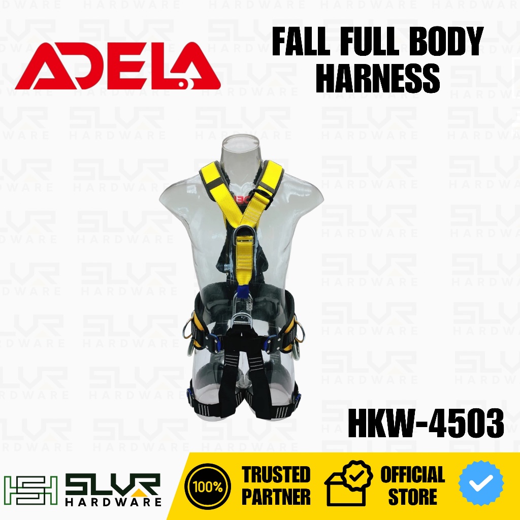 ADELA Fall Body Safety Harness with 5 Anchor Points and Padding (HKW ...