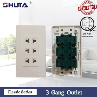 SHUTA OUTLET / SWITCH SET (1 GANG / 2GANG / 3 GANG) CLASSIC SERIES ...