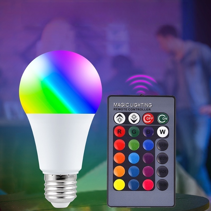E27 RGB LED Remote Control Lamp Bulb Christmas Light Remote Control ...