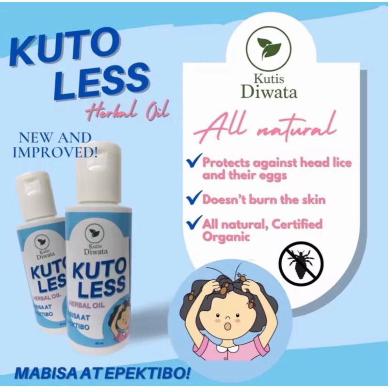 Kutis Diwata Kuto Less Herbal Oil Mabisa at Epektibo Pantanggal ng Kuto ...