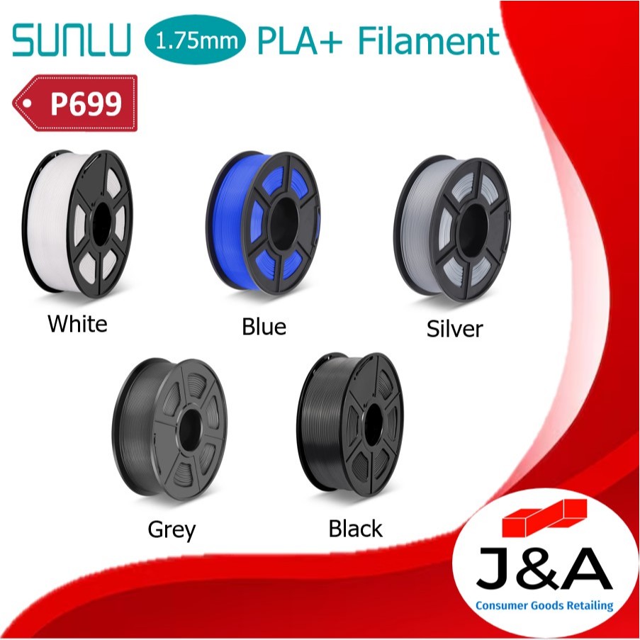 Sunlu PLA+ (PLA Plus) Filament 1.75mm for 3D Printing (1kg per spool ...
