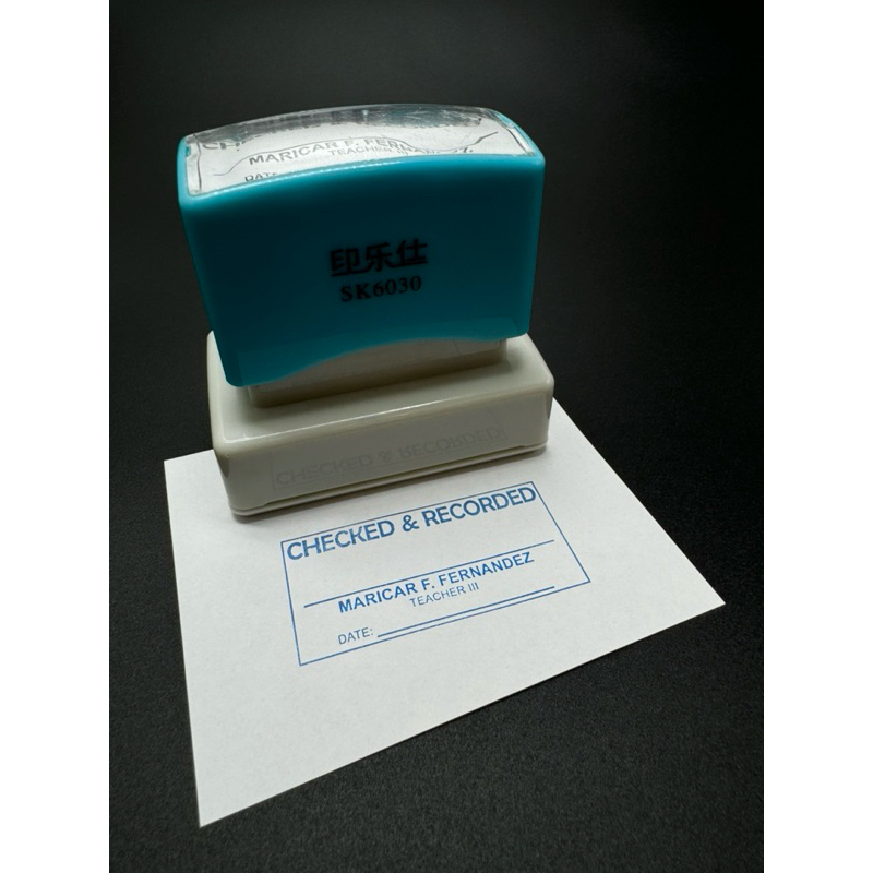 CHECKED AND RECORDED TEACHER STAMP SK6030 | Shopee Philippines