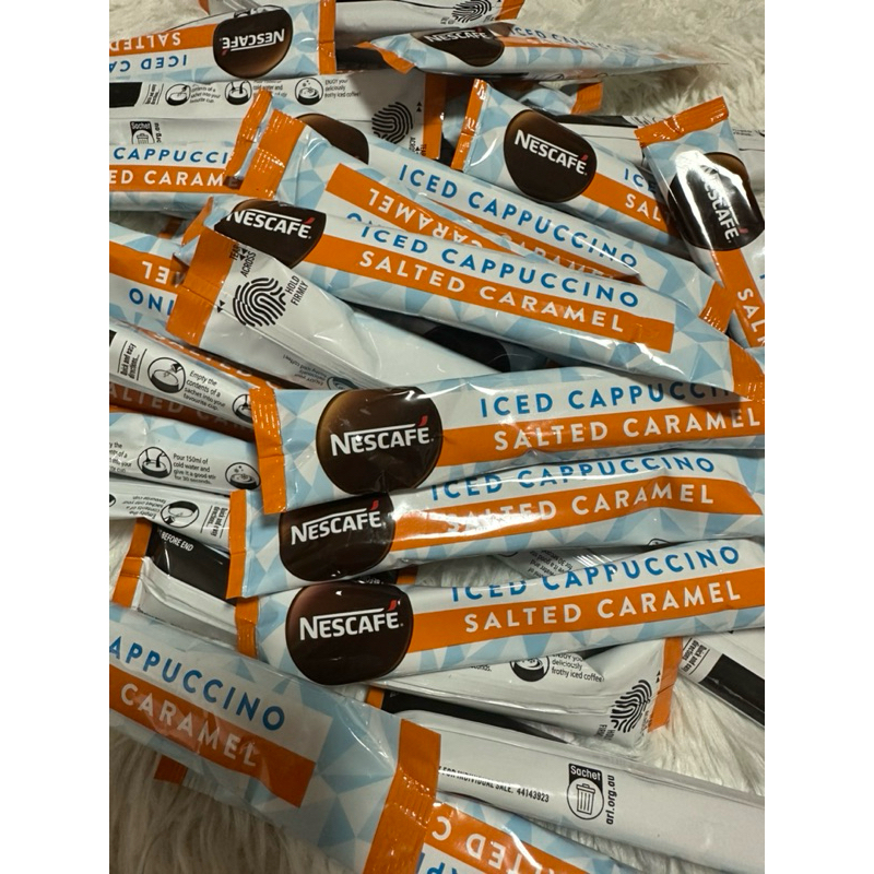 Nescafe iced cappuccino salted caramel / original sachet | Shopee ...