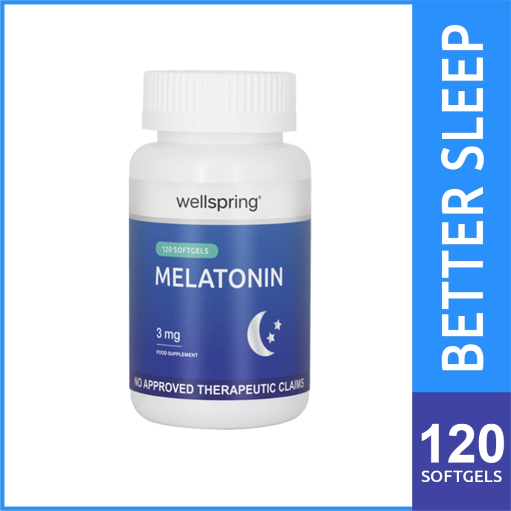 Wellspring Melatonin for Sleep Soft Gels 3mg 120 Soft Gels | Shopee ...
