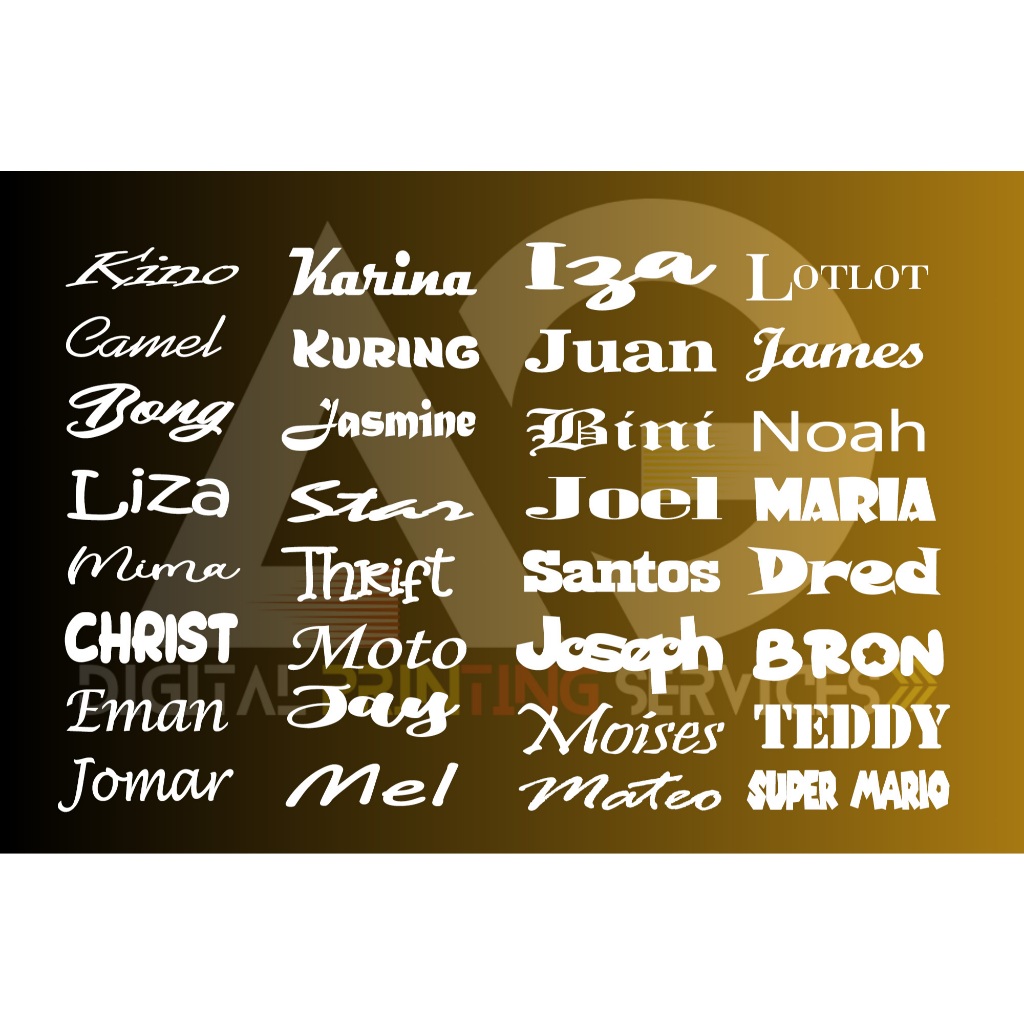 (READ DESCRIPTION 1st) Personalized/Custom Name Cut Out Vinyl Sticker ...