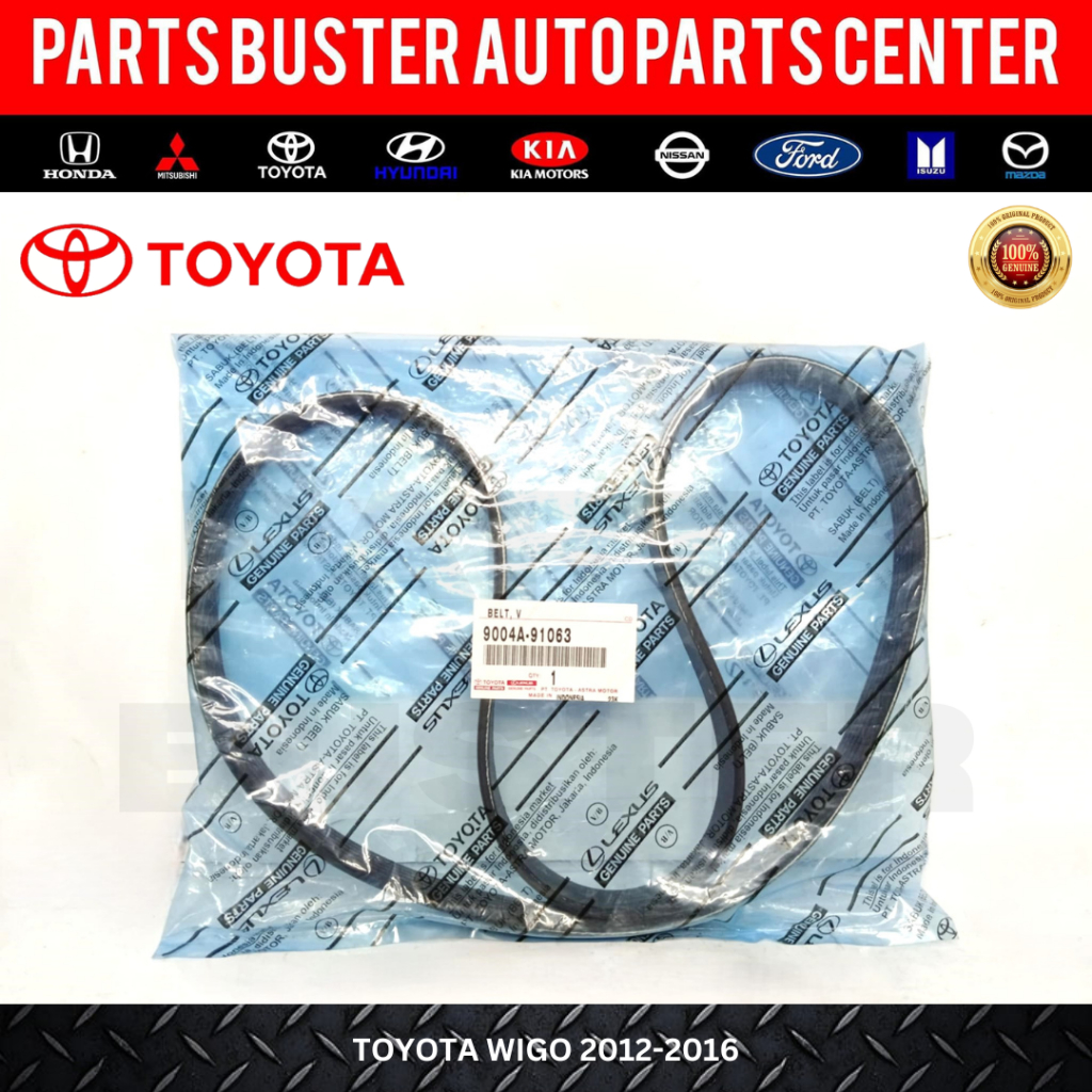 Genuine DRIVE BELT for TOYOTA WIGO 2012-2016 (9004A-91063) | Shopee ...