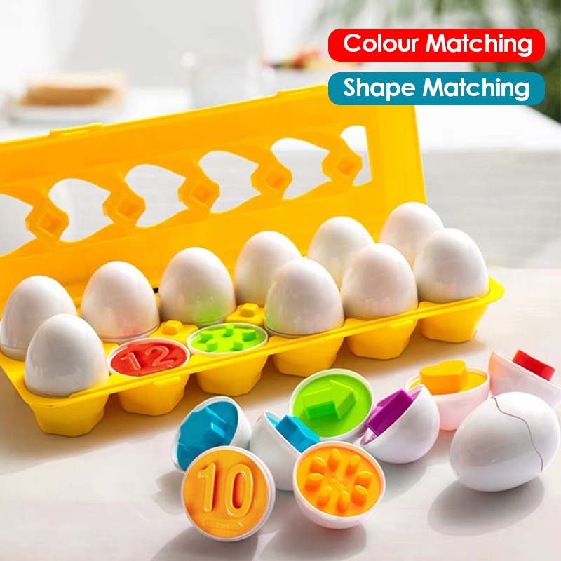From PH Shape Matching Egg Toys Toddlers Number Shape Early Learning ...