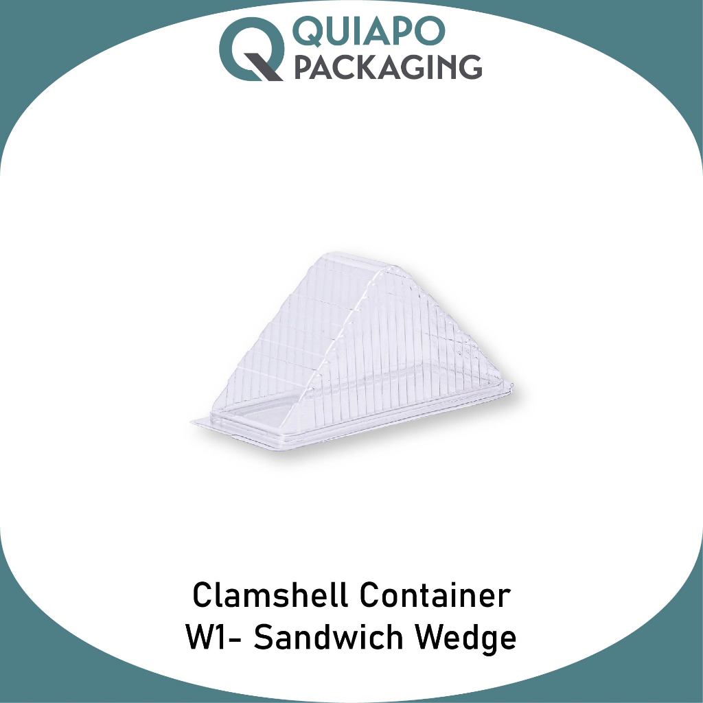 Clamshell Container OPS-W1 - Sandwich Wedge Clear (10 pcs) | Shopee ...