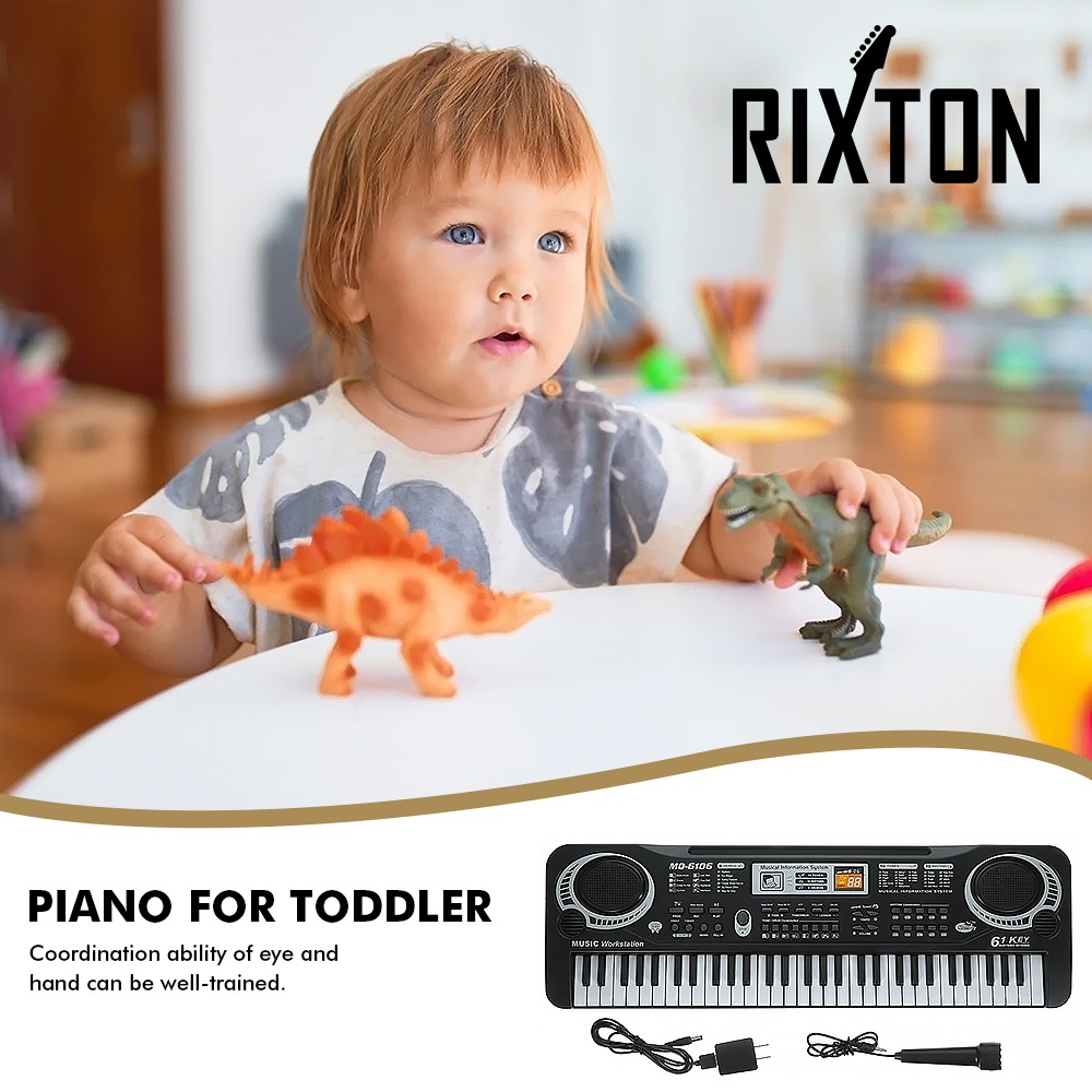 RIXTON 61 Keys Digital Piano Electronic Keyboard For Kids Electronic ...
