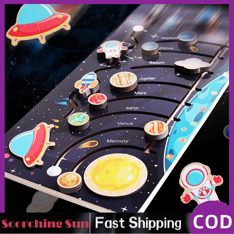 Educational Toys Eight Planets Outer Space Solar System Jigsaw Puzzle ...