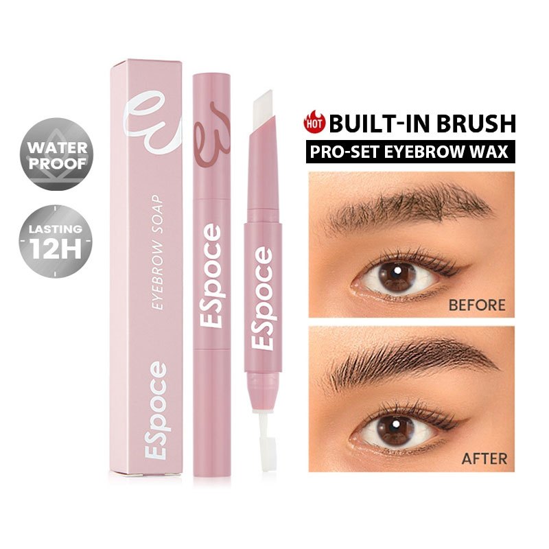 Eyebrow Wax Pencil 2-in-1 Built-in Brush Lasting Waterproof Lightweight ...