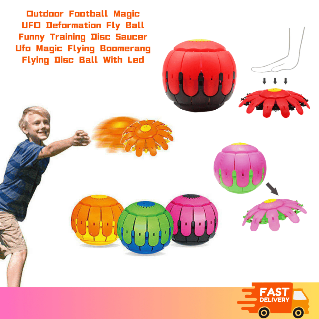 Outdoor Football Magic UFO Deformation Fly Ball Funny Training Disc ...