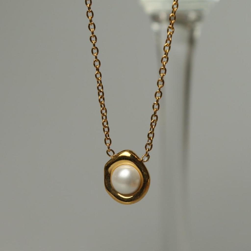 HB Jewelry BLAIR Centered Synthetic Pearl Pendant Necklace Fashion Accessories XL00370 | Shopee ...