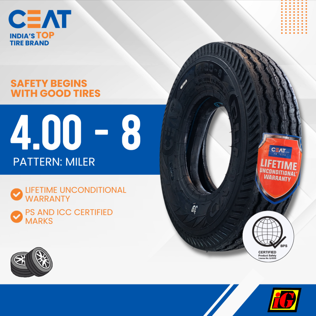 4.00-8 76E TT CEAT BULAND Tires (TIRE 0801) | Shopee Philippines