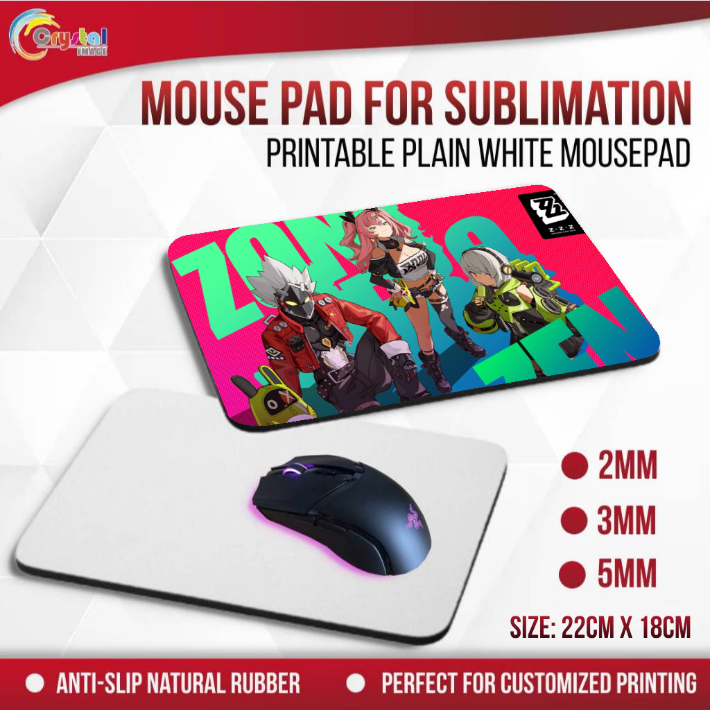 Sublimation Mouse Pad 2mm / 3mm / 5mm Printable Rubber Mouse Plain ...