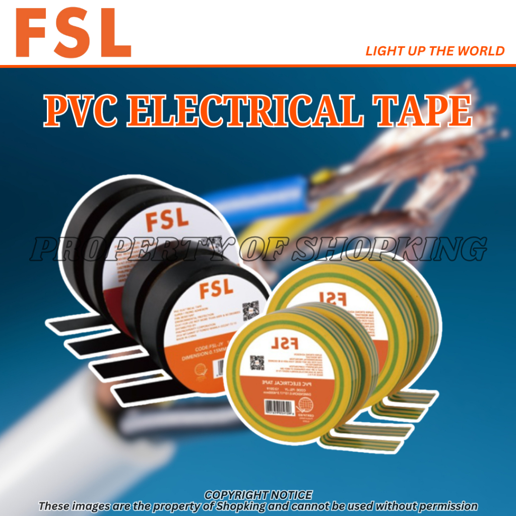 FSL Electrical Tape / PVC Tape (10pcs per Spool) Single Color or Dual ...