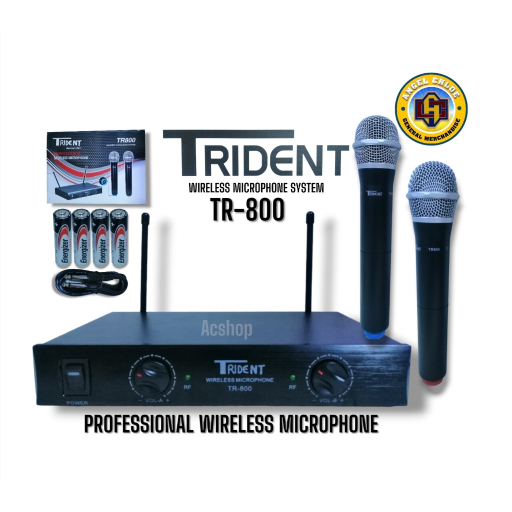 Trident Tr 800 and Tr 900 professional double vhf wireless Mic system ...