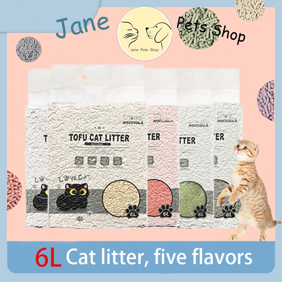 6L Tofu Cat Litter Bentonite Cat Litter Mixed Cat Litter Sand Food ...