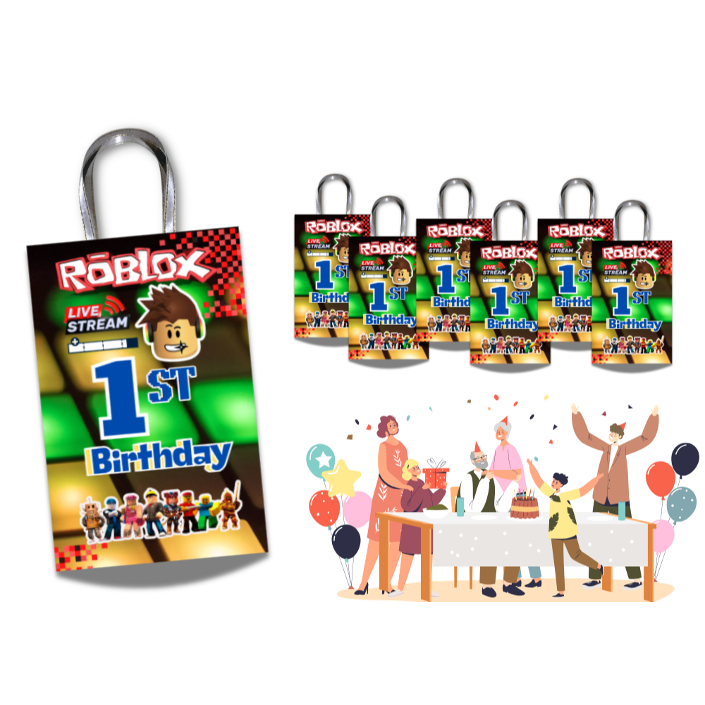 PIN IT ROBLOX 1PC SMALL Gift Bag 10x16.5cm Happy Birthday Party ...