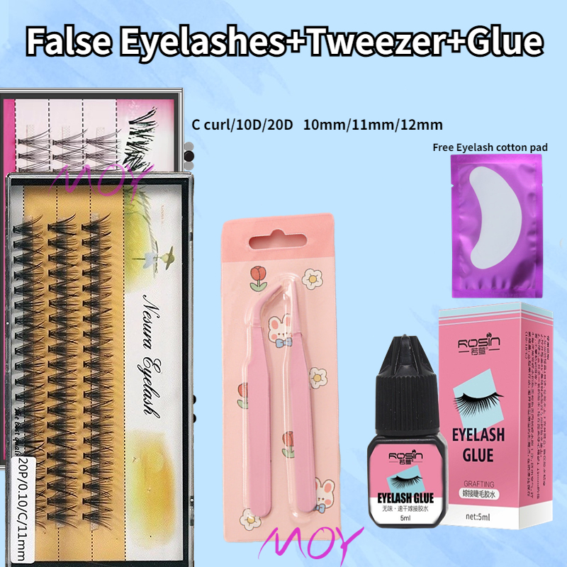 10D 20D Eyelash Extension Set Melt Hair Grafting False Eyelashes Set C ...