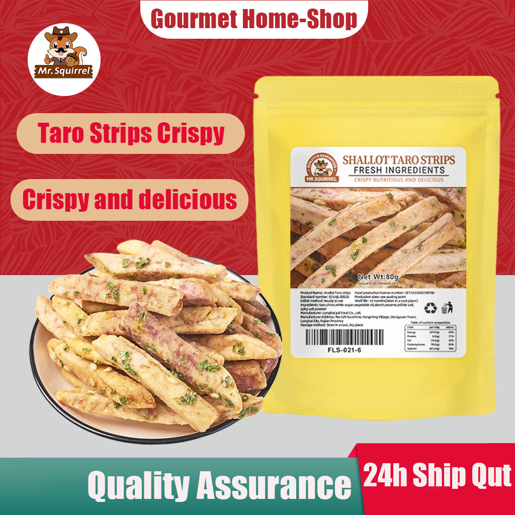 Taro Strips Crispy 80g/bag High Fiber Healthy Vegetable Chips Snacks ...