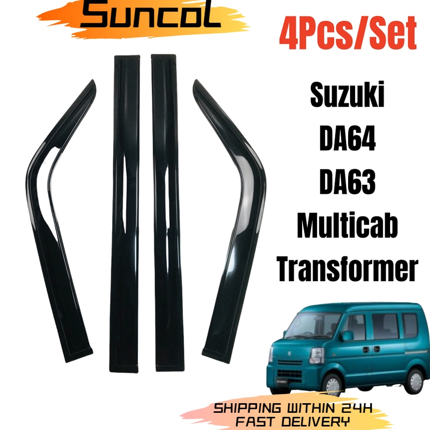 4Pcs/Set Suzuki DA64V DA63 DA17 Rain Visor Sun Wind Rain Transformer ...