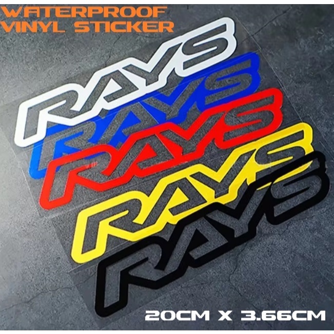 1pc For Rays Racing Car Body Stickers Waterproof Vinyl Sticker Car ...