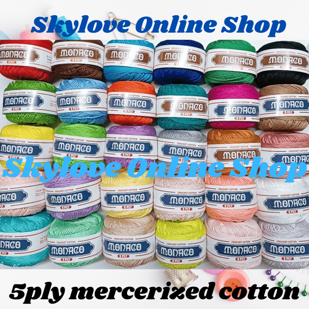 5PLY Monaco Mercerized Cotton BATCH 1 (B1-B221) | 5ply 100% Mercerized ...