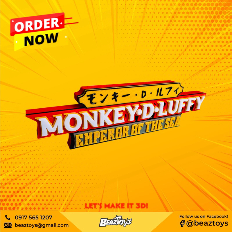 Monkey D Luffy - Emperor 3D Logo | Custom Print | Shopee Philippines