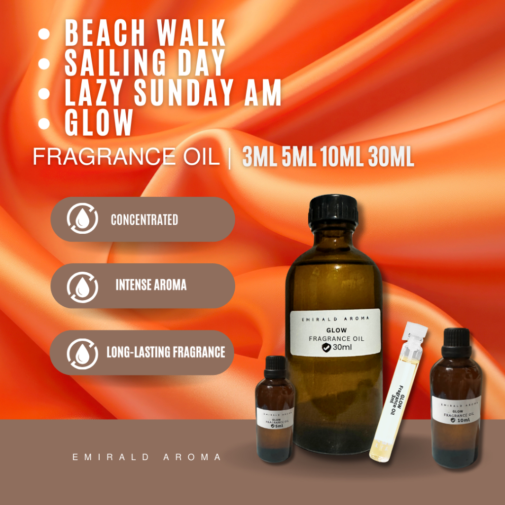 EMIRALD AROMA glow beach walk lazy sunday sailing day FRAGRANCE OIL oil ...