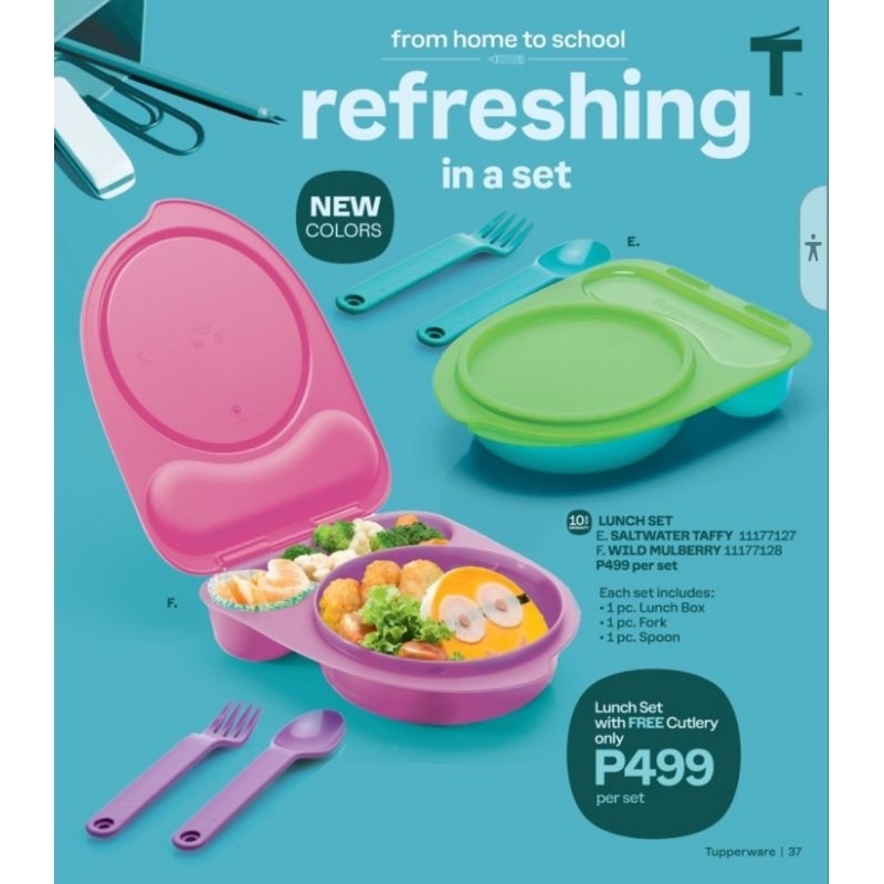 TUPPERWARE LUNCH BOX WITH or W/out CUTLERY | Shopee Philippines