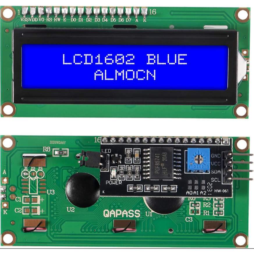 LCD 1602 LCD Module Shield Blue Backlight with IIC I2C Driver | Shopee Philippines