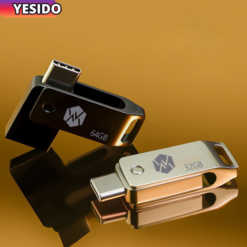 USB Flash Drive 32GB/64GB OTG Metal USB 2.0+Type C Pendrive Stick ...