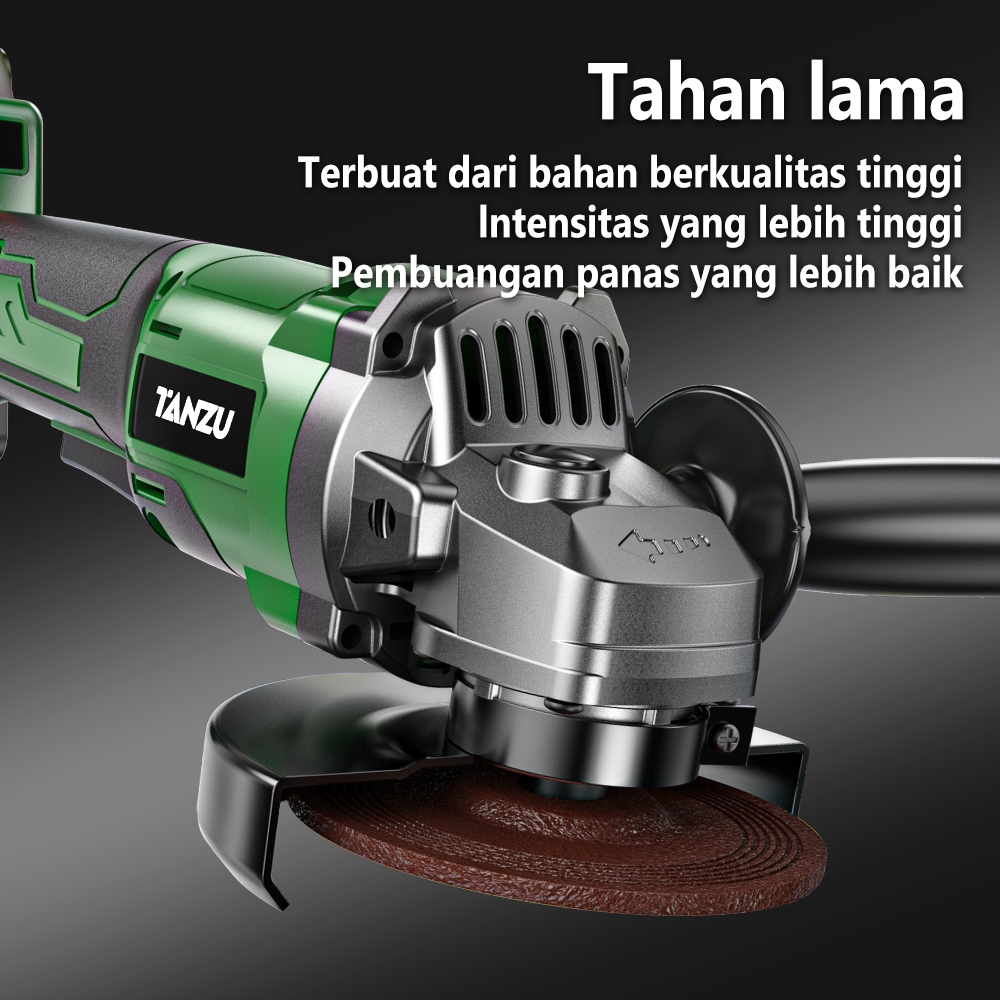 TANZU 21V Angle Grinder with 6000MAH Cordless Power Tool Cutting and ...