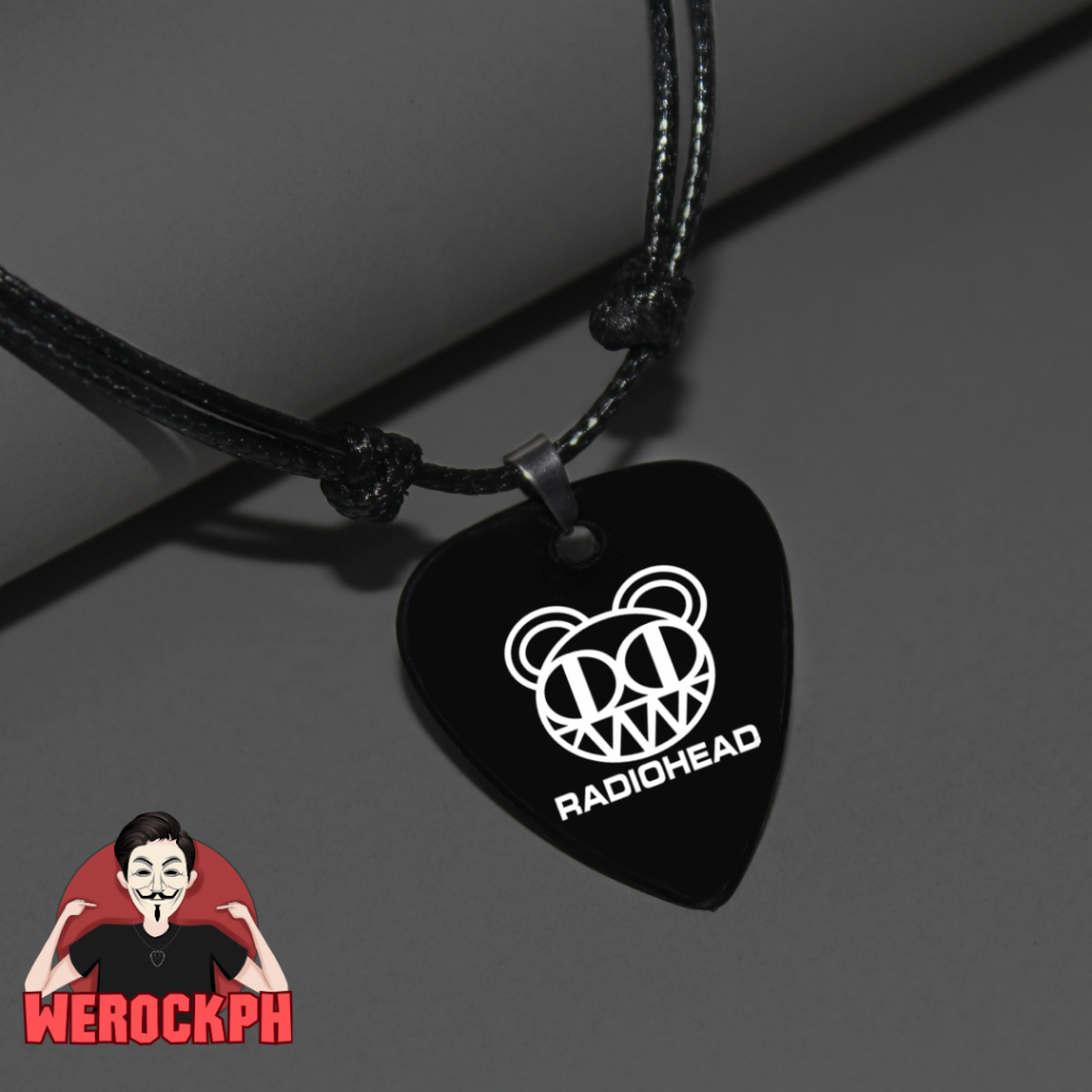 RADIOHEAD GUITAR PICK NECKLACE (Adjustable Cord 14"-22") - werockph ...