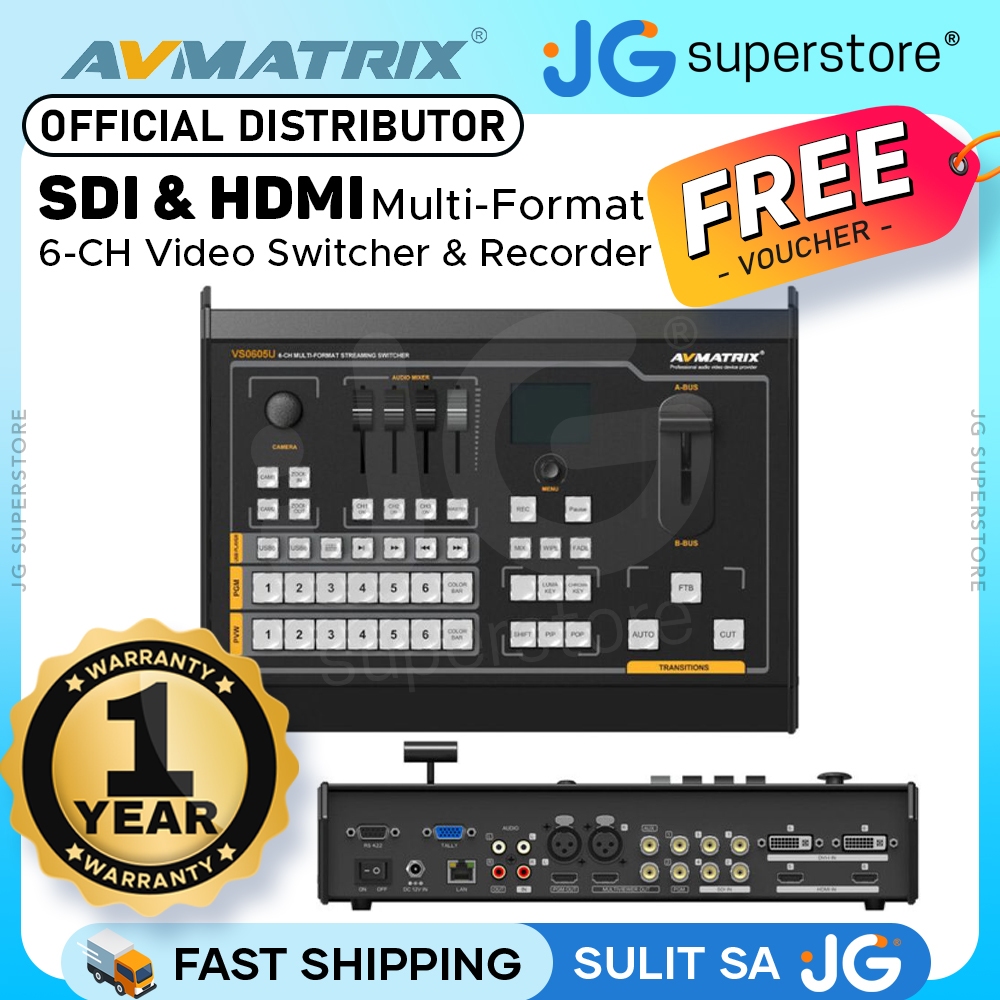 AVMATRIX 6 Channel SDI / HDMI Multi Format Video Switcher for Live ...