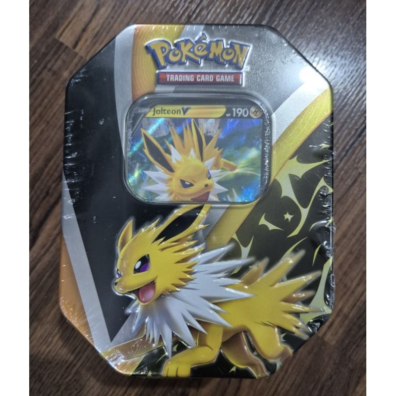 Pokemon TCG 2021 Jolteon V Tin 4 Packs Evolving Skies Sword and Shield ...