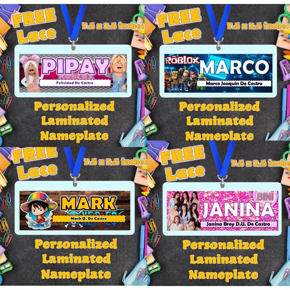 PERSONALIZED NAMEPLATE VIBRANT TO GLOSSY PHOTO PAPER LAMINATED WITH ...