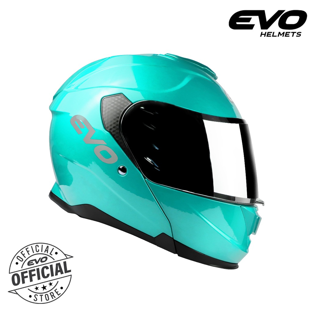 EVO Vxr-5000 Plain Modular Dual Visor Helmet Motorcycle with Free Clear ...