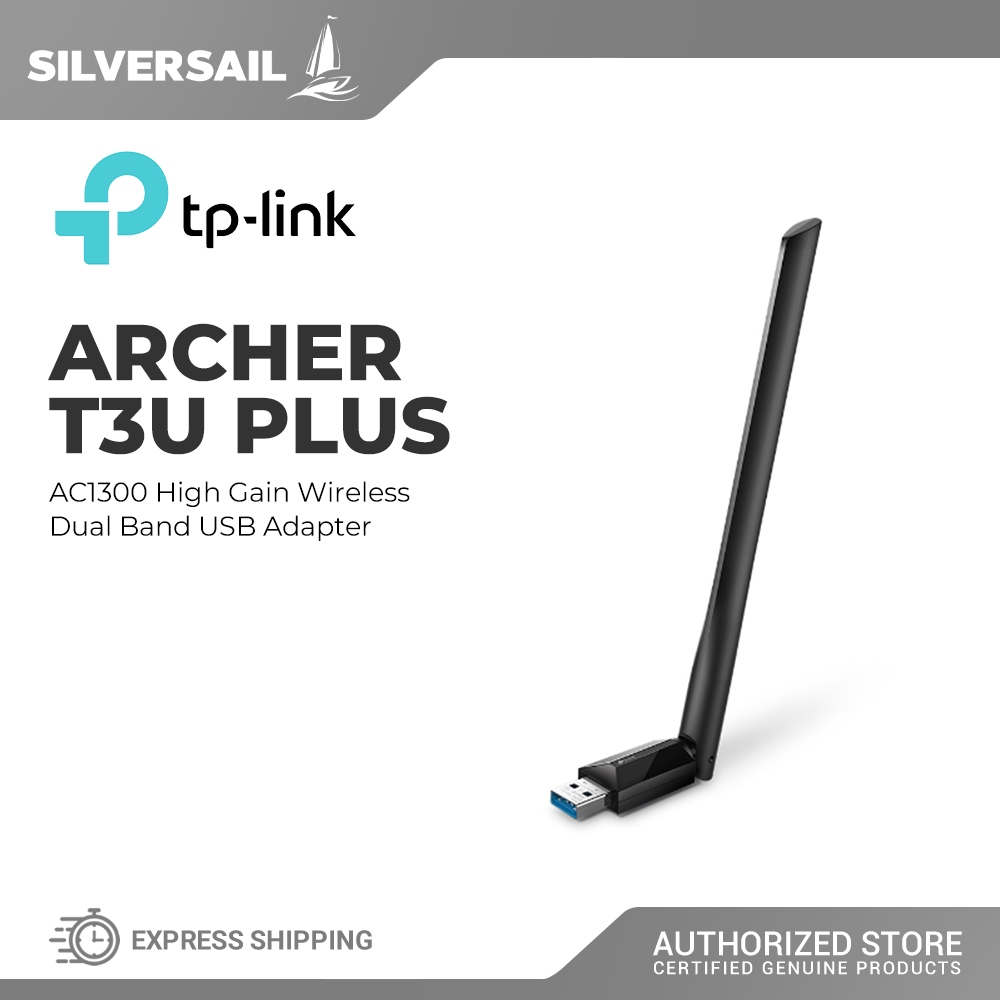 TP-Link Archer T3U Plus AC1300 High Gain Wireless Dual Band USB Adapter ...