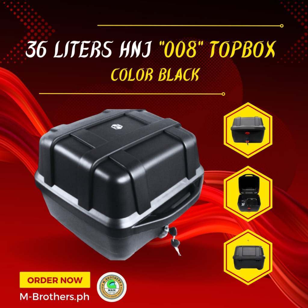 (008) HNJ Topbox 36 Liters Hard Plastic Helmet Compartment for ...